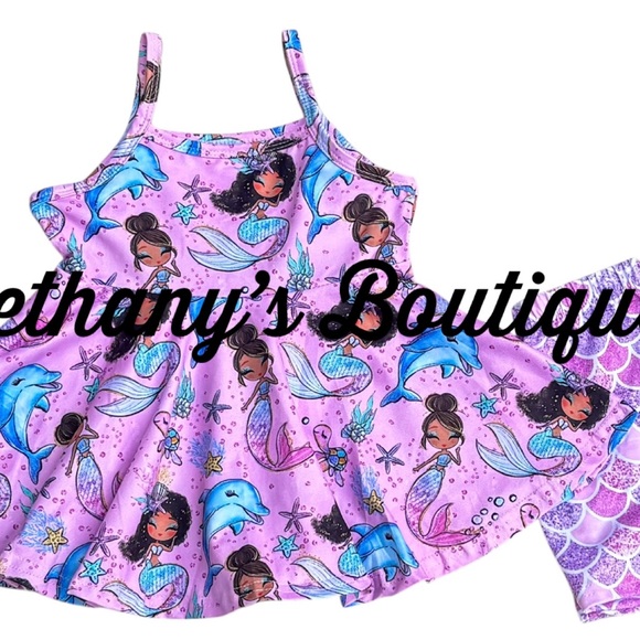 Bethany’s boutique | Matching Sets | Purple Mermaid Kids Matching Set ...